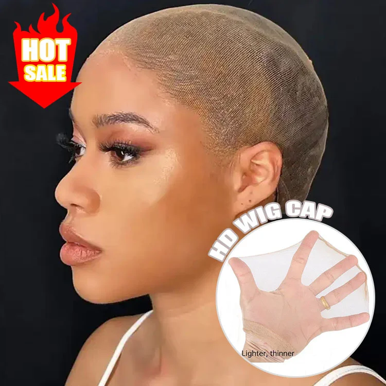 New Sheer Stocking Cap Super Thin HD Wig Cap Custom Color Nude Sheer ...