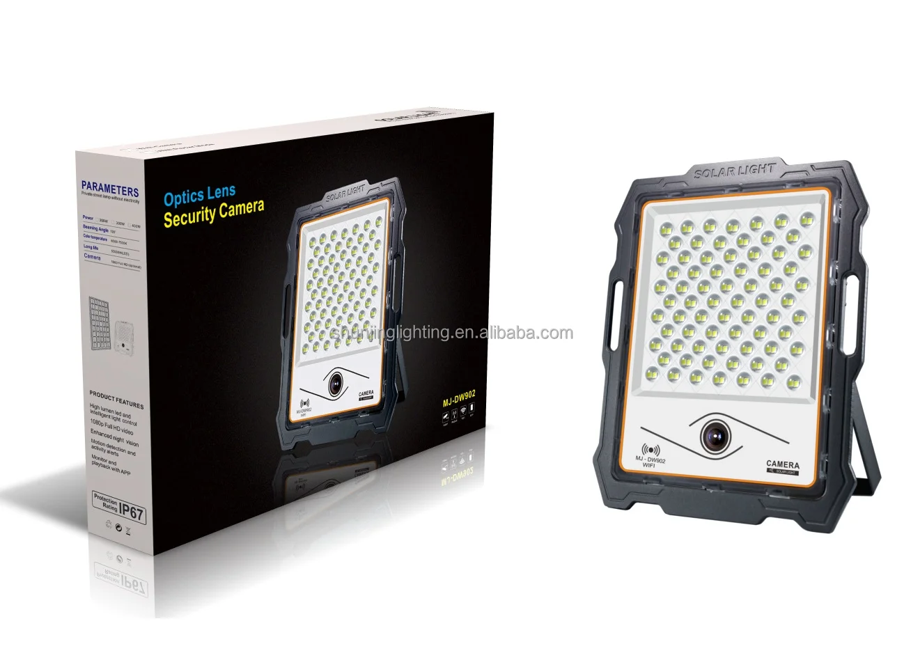 Outdoor Reflector Luces Solares Exteriores Con Control Remoto 100w 200w ...