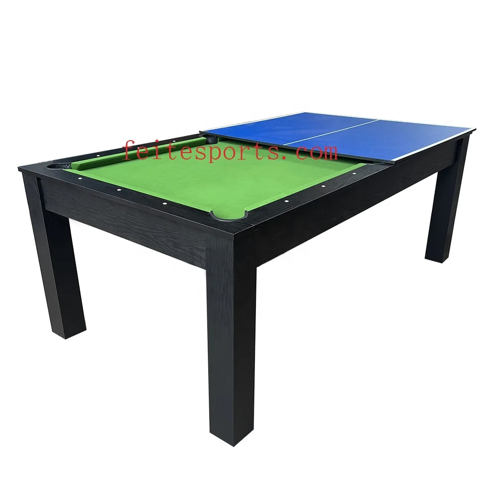 6ft 7ft convertible pool dining table 3 in 1 Multi Game Billiard Pool ...