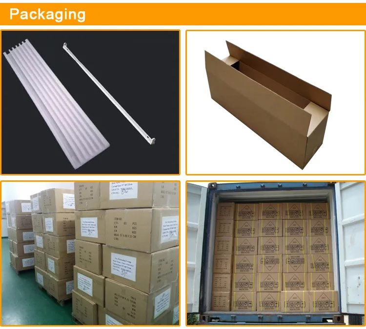 Single Double Lamp Holder Led Fluorecet Tube Light Bracket 60cm 120cm ...