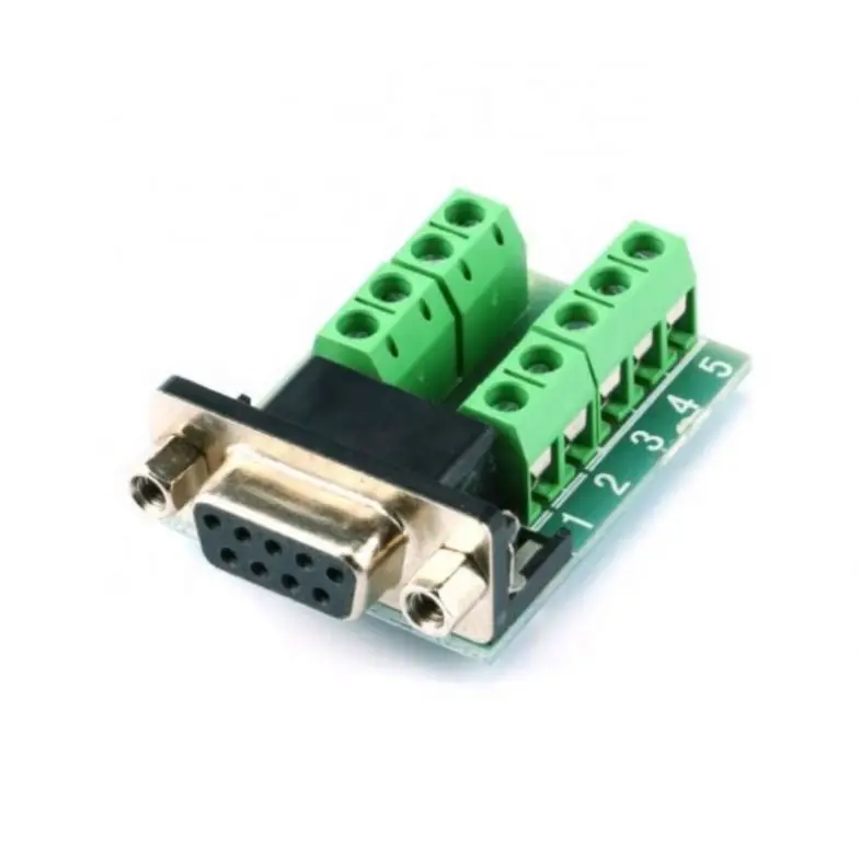 Db9 Female D-sub Adapter Plate Connector Rs232 Serial To Terminal Board ...
