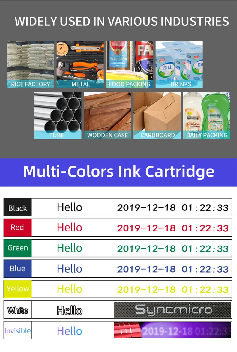 600DPI Handheld Expire Date Barcode Labeling Printer