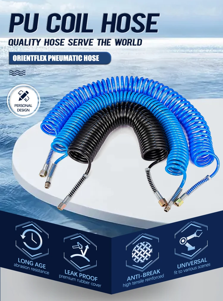 Pu Spiral Tube/pu Coil Hose/polyurethane Spring Hose - Buy Pu Spiral ...