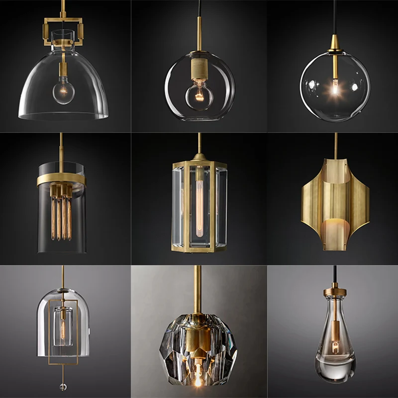 Usa Indoor Restoration Decorative Glass Ceiling Hanging Lamp Hardware ...