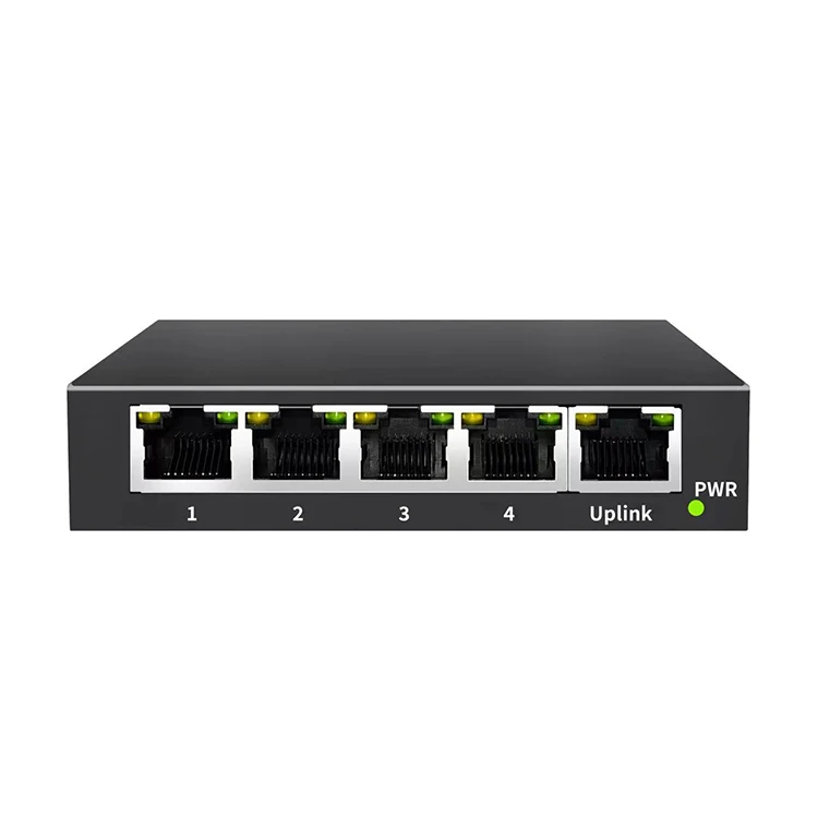 Wall Mount 10/100/1000Mbps 5-Port Gigabit Network Switch Hub 5 Ports ...