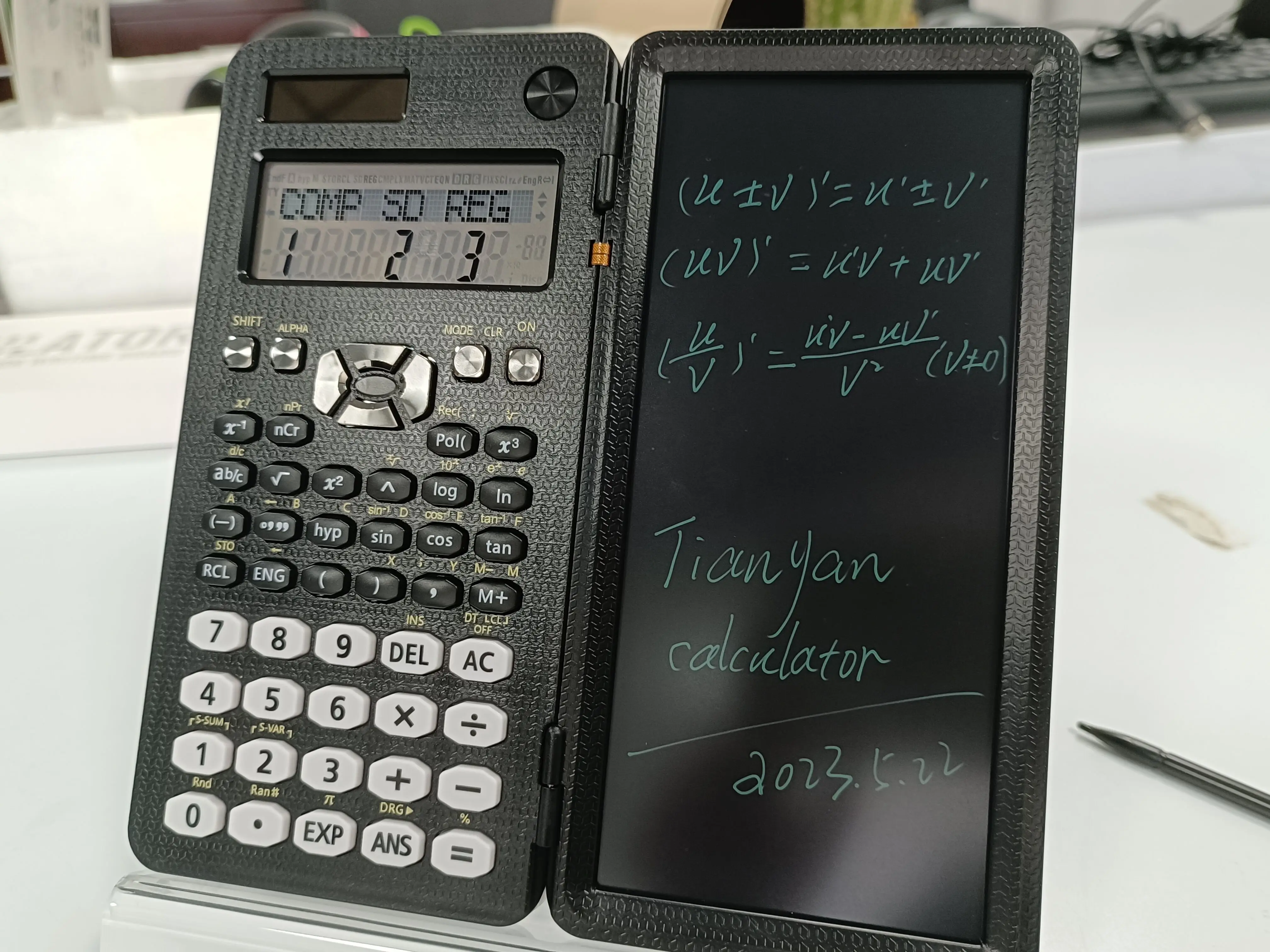 2 Line Display Scientific Calculator Solar And Battery Power Calculator ...