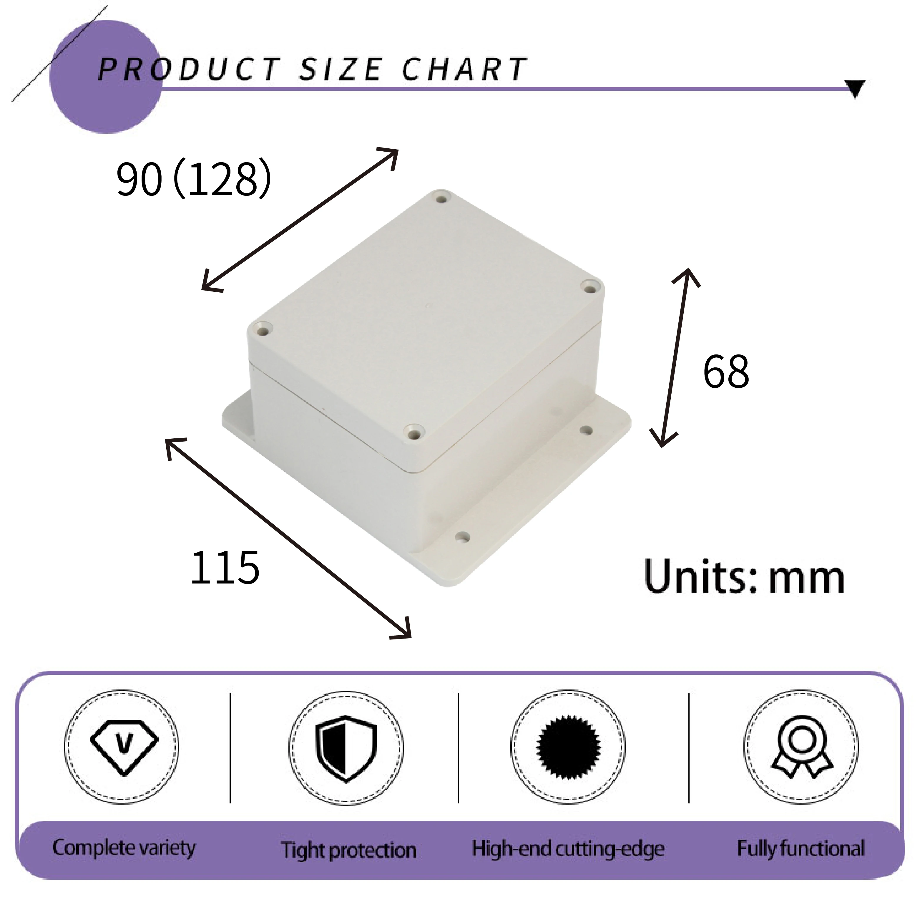 Abs Weatherproof Junction Box Manufacturers Customization Wall Mounted Plastic Box Case ...
