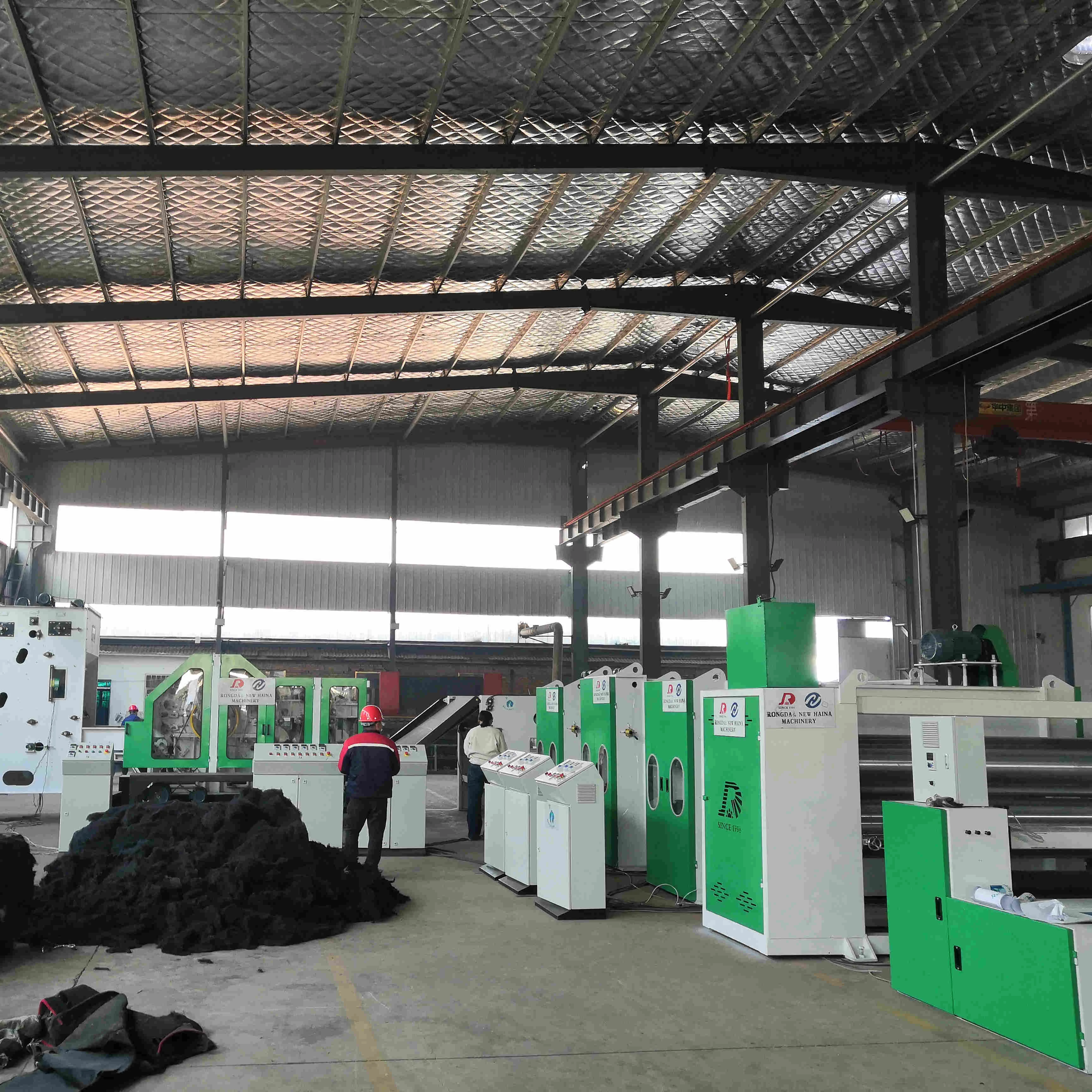 Cotton polyester low melting point fiber needling machine production ...