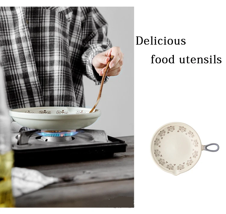 Flat Bottom Ceramic Japanese Casserole Dish With Handle High ...