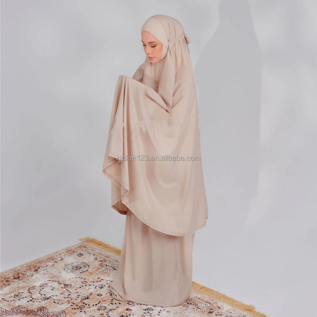 Prayer Set - Premium Telekung Prayer Robe with Padded Mat