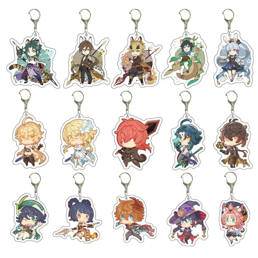 Kunikuzushi Morax Kaeya Xiao Hu Tao Insignia Keychain