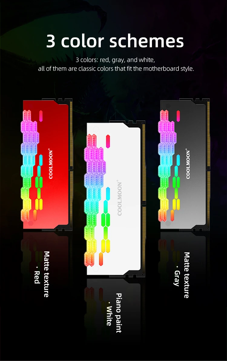 COOLMOON 5V ARGB RAM Cooler - Efficient Heat Dissipation