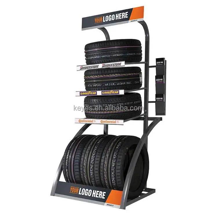 Specialty Customized Metal Tire Stand - Durable Wheel Rim Display Rack ...