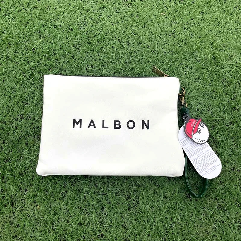Malbon Golf Bag Leather Tote Clutch Large Capacity 30*20*18cm Storage ...