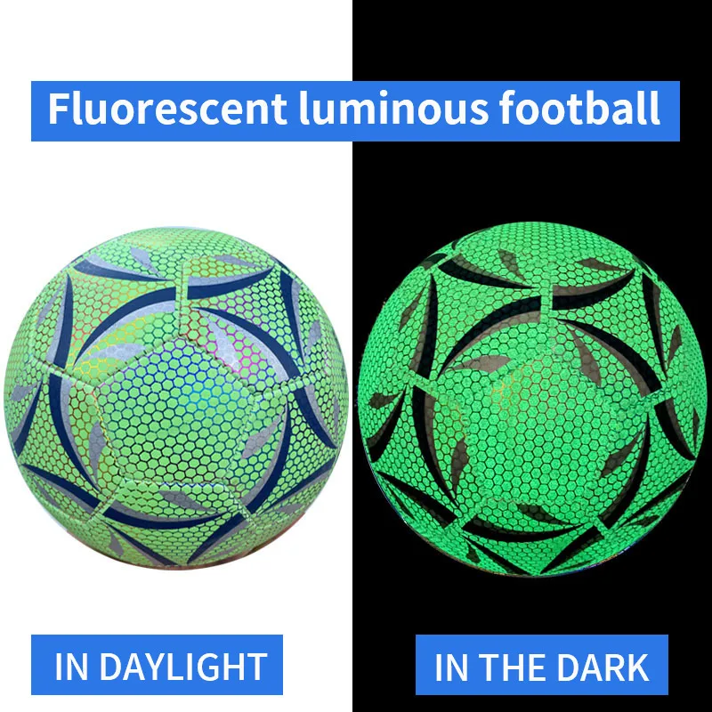 Glow in the Dark Football - Reflective Soccer Balls for Night Training