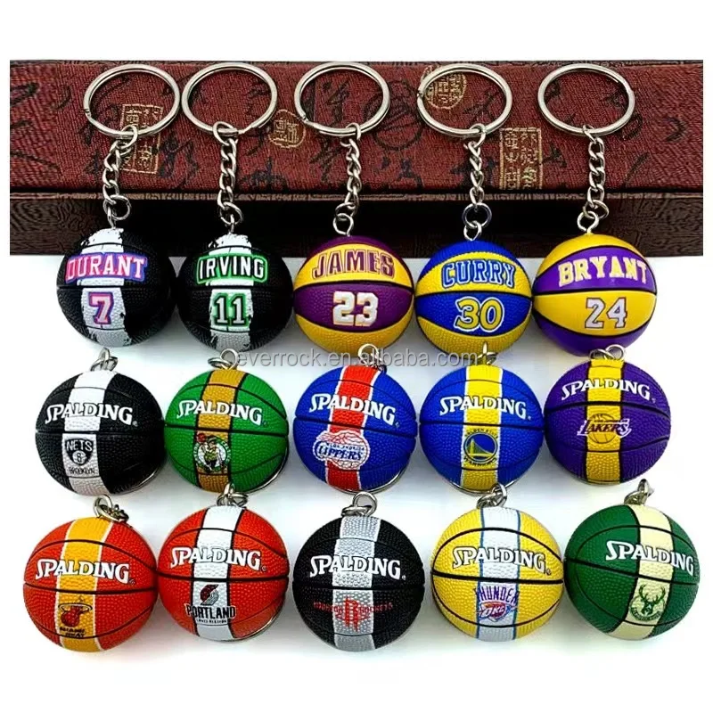 Wholesale Soft PVC Basketball Keychain - NBA Player Jersey