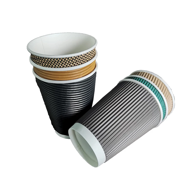 Disposable Hot Cafe Cups Premium Quality Kraft Triple Wall Insulated ...