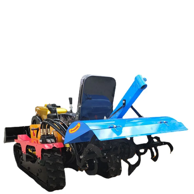 Mini Cultivator Crawler Tiller Track Rotary Cultivator Compact Diesel ...
