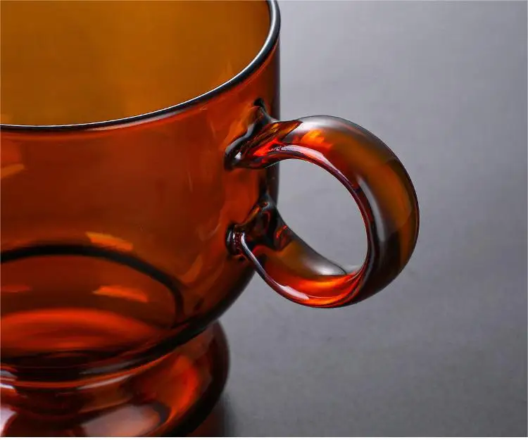 Best Seller High Borosilicate Colored Glass Coffee Cup Amber Cup Can Be ...