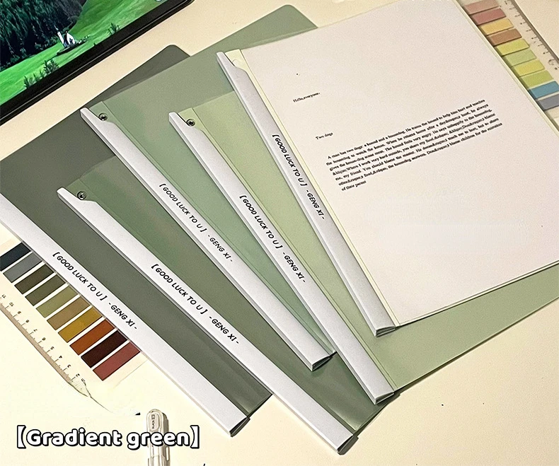 Classic Cute Gradient Paper Clamps Document Folders Set 5pcs/A4 ...