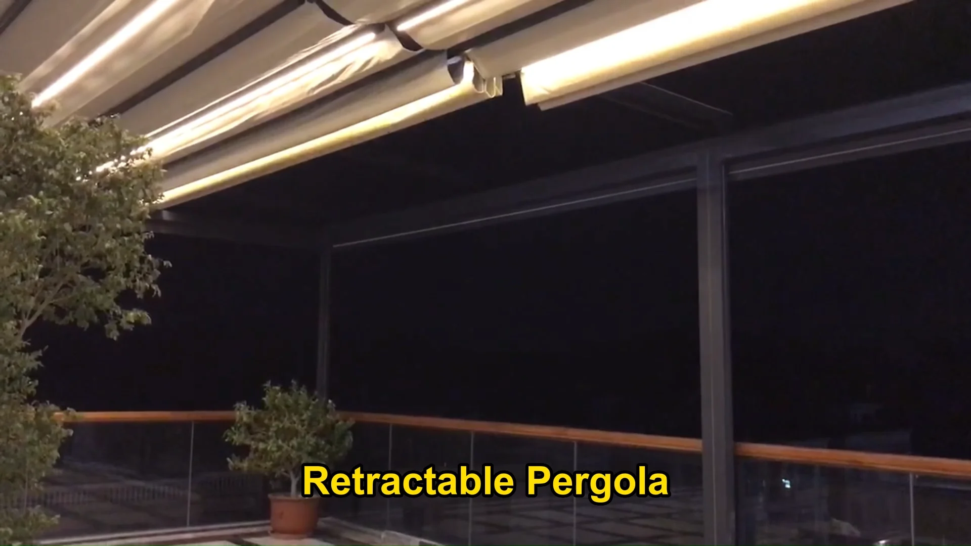 Qingying Outdoor Waterproof Retractable Roof Motorized Pergola Pvc ...