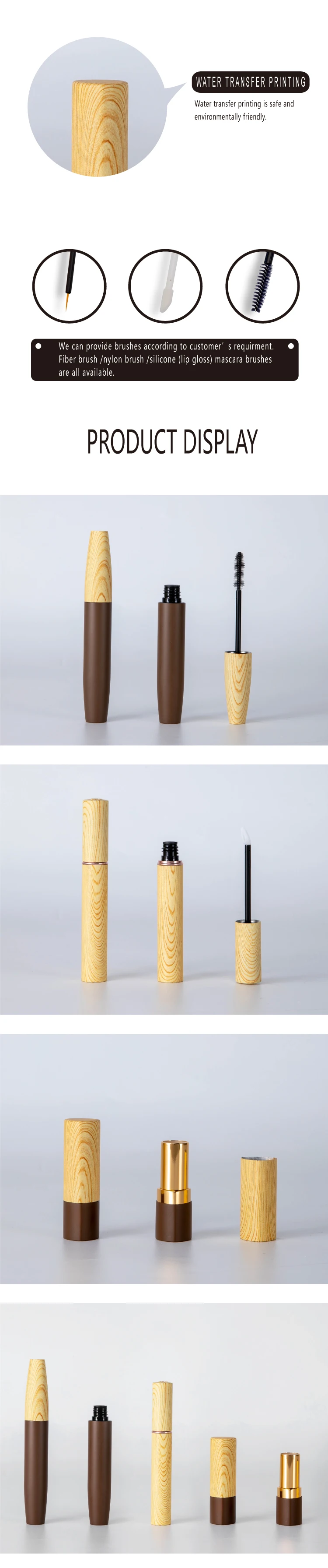 Triangle Shaped Empty Aluminum Lipstick Tube,Custom Wooden Grain ...