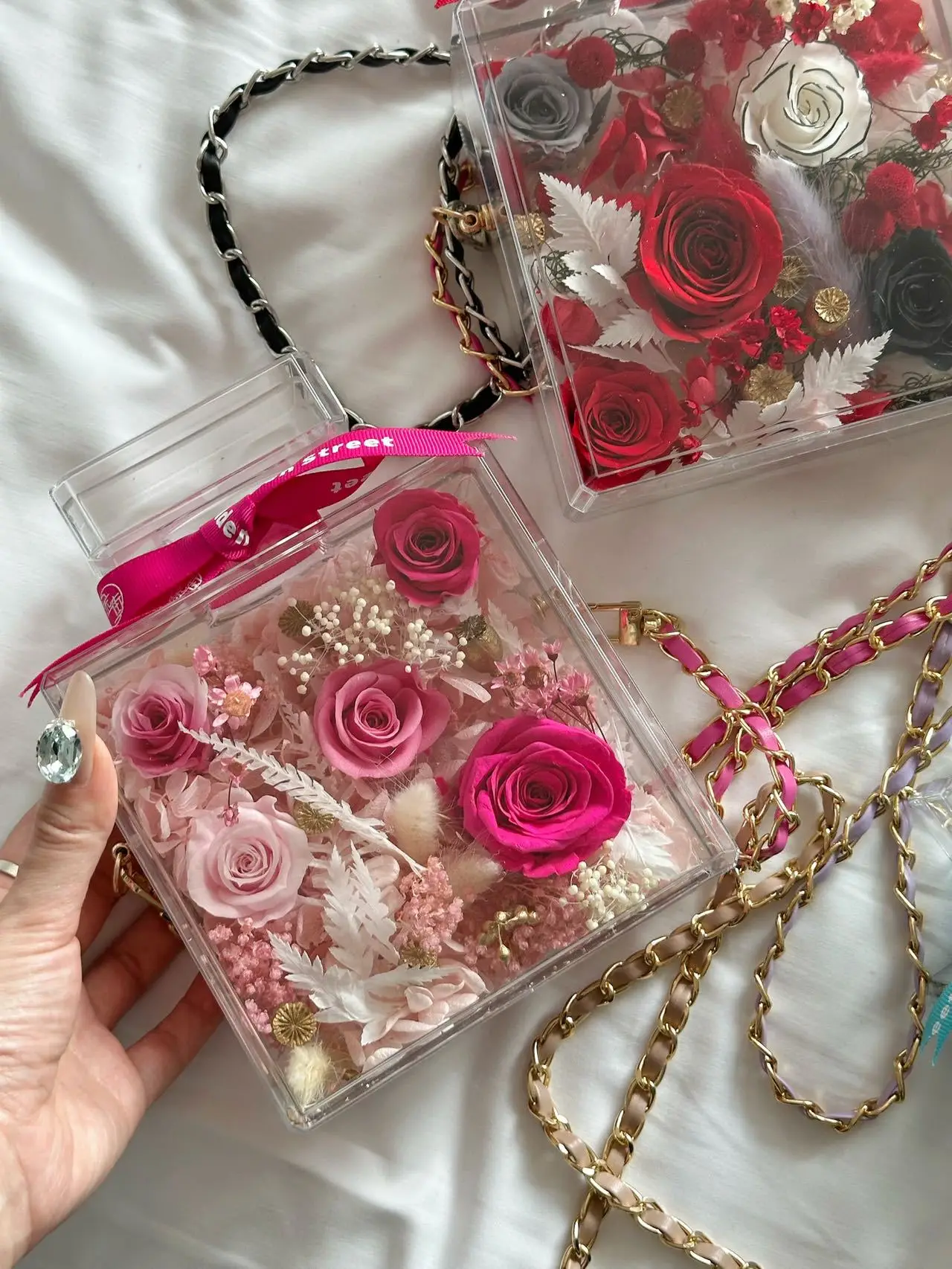 Rosas Preservadas Preserved Flower Gift Box Perfume Bottle Rose ...