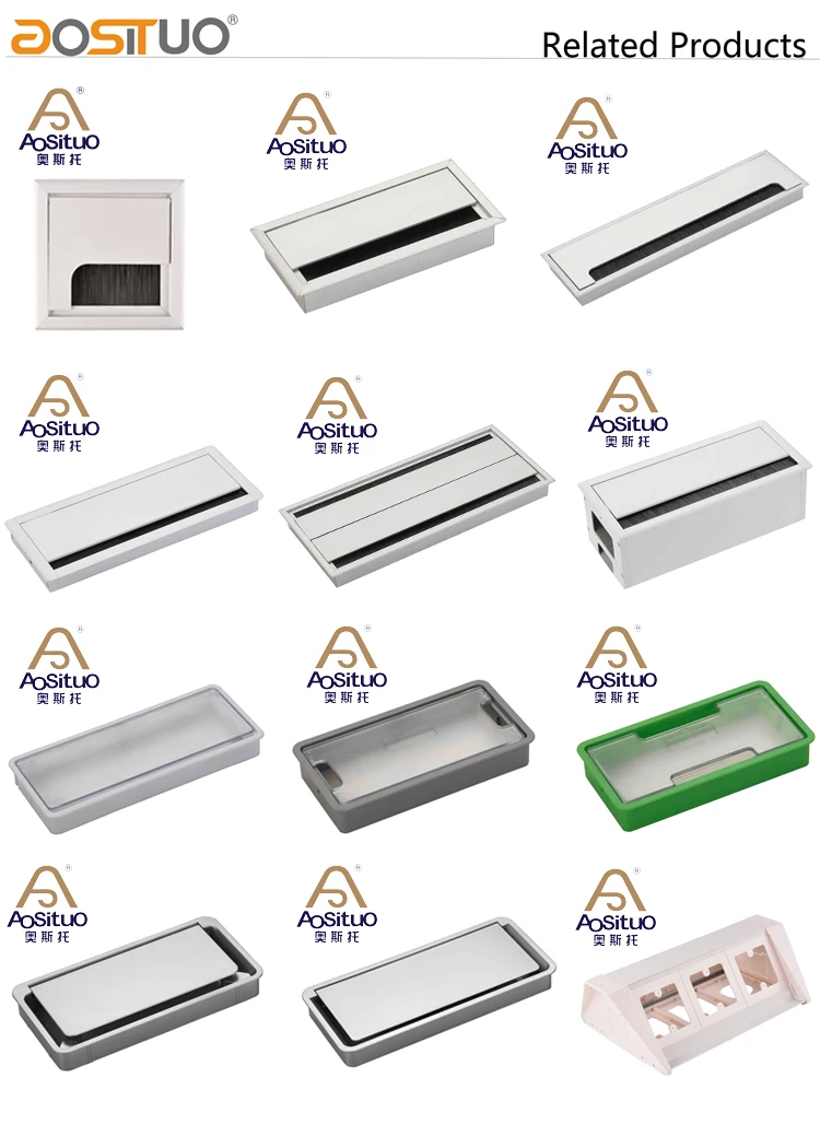 Office Desk Aluminum Cable Grommet Grommet Mute Closing Wire Box Soft ...