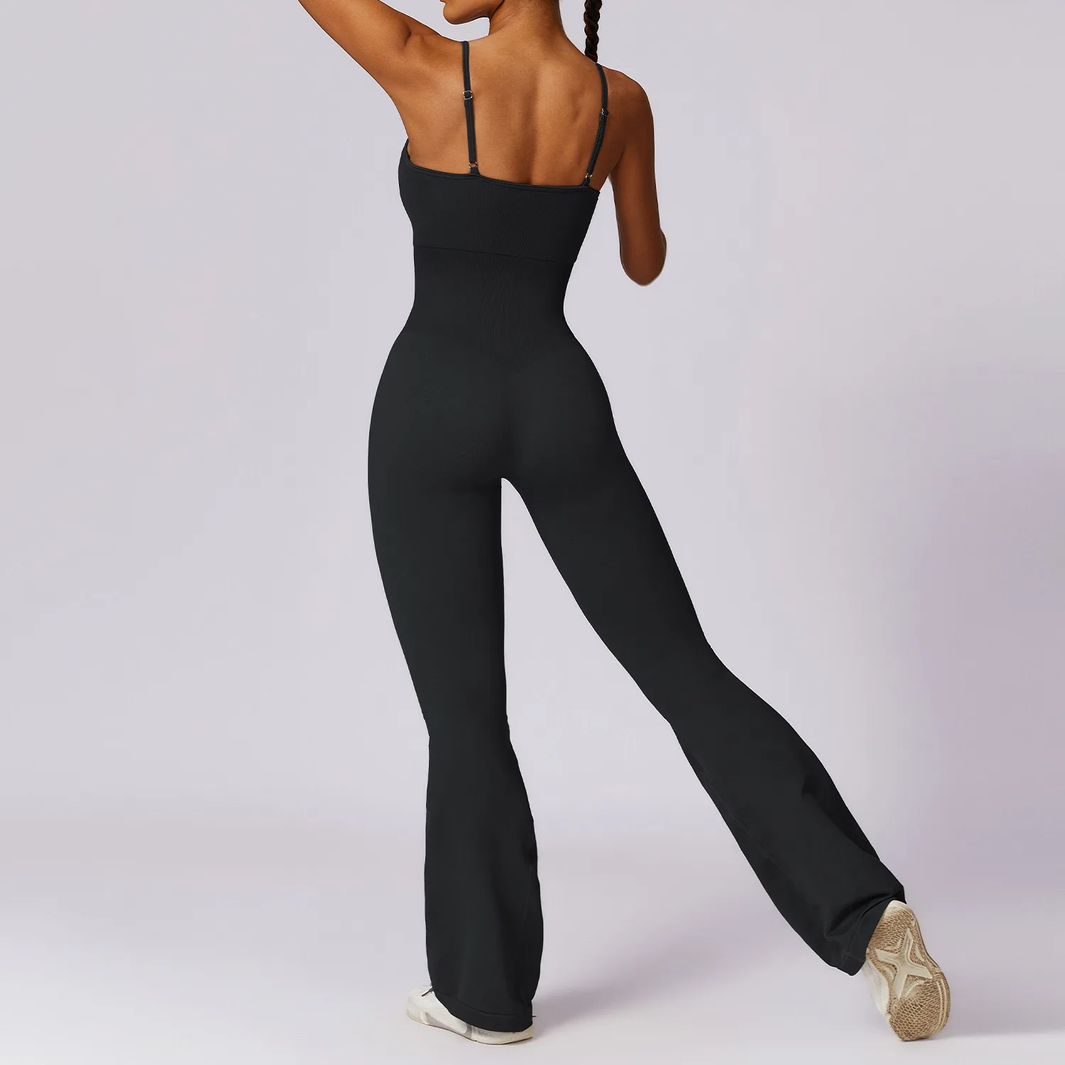 Tight One Piece Yoga Set Women Seamless Flare Sports Yoga Jumpsuits ...