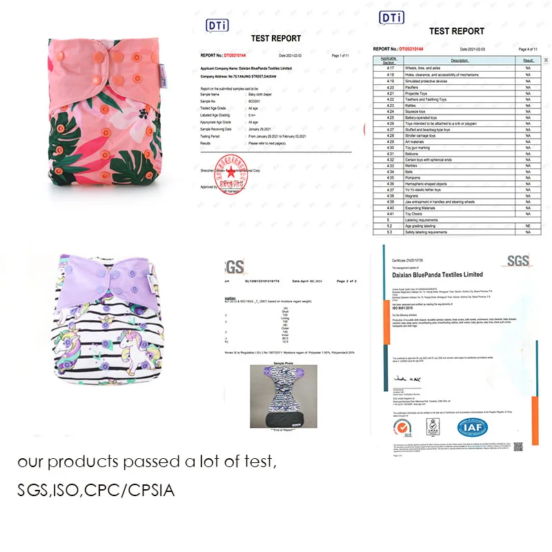 Washable Custom Reusable Washable Waterproof Cloth Diapers for Baby One ...