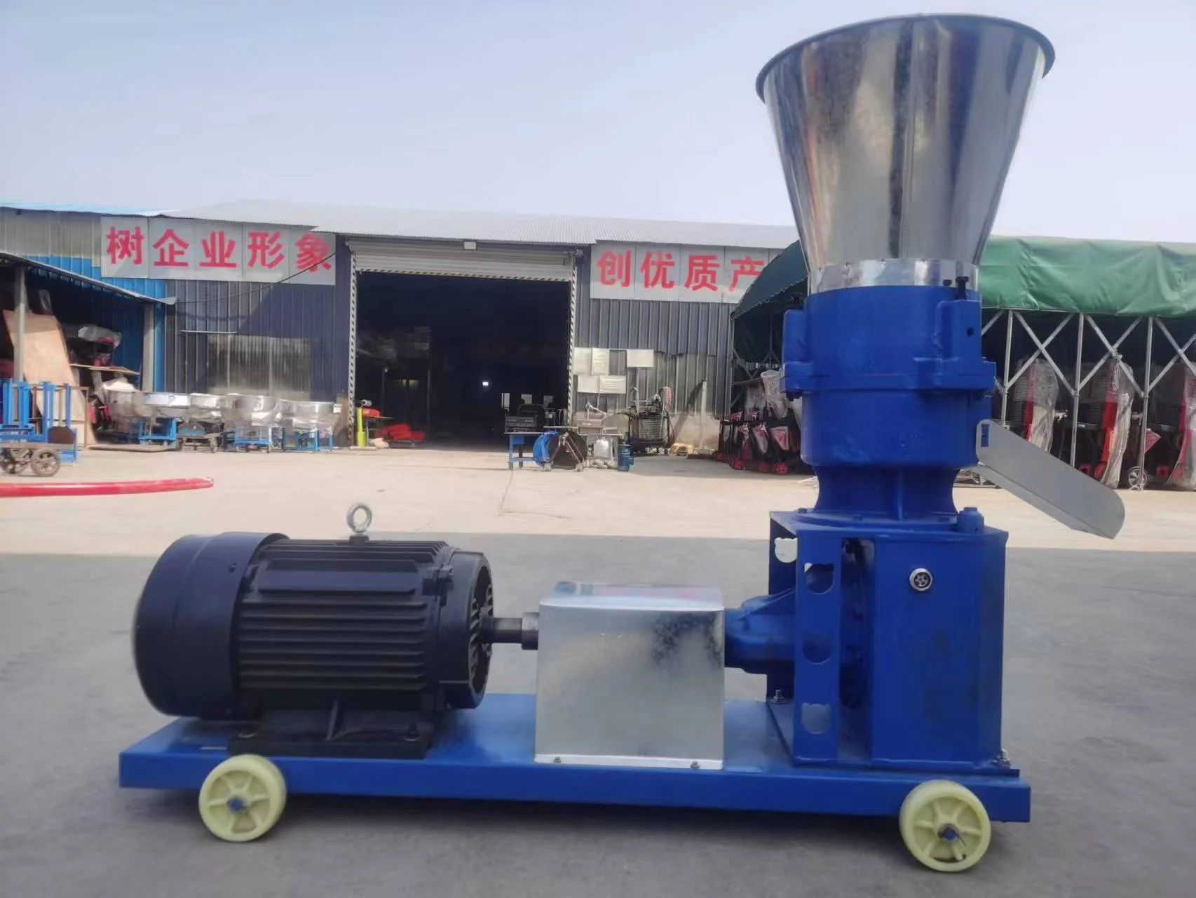 High Efficient Small Goat Feed Pellet Making Machine 2 Ton Hour Feed Pelletizing Line Farm Use ...