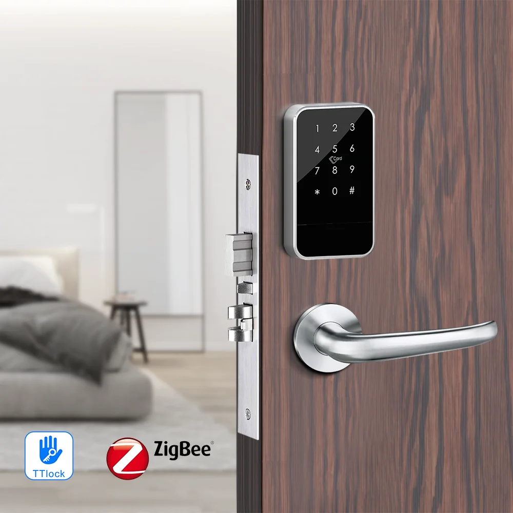 Smart Zigbee Keypad Door Lock with Handle Used for Office Hotel Home ...
