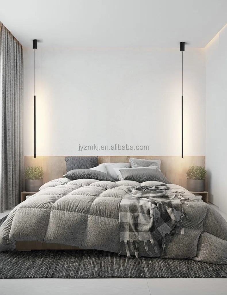 Modern Simple Nordic Long Lamp for Study Bedroom or Hotel Living Room ...