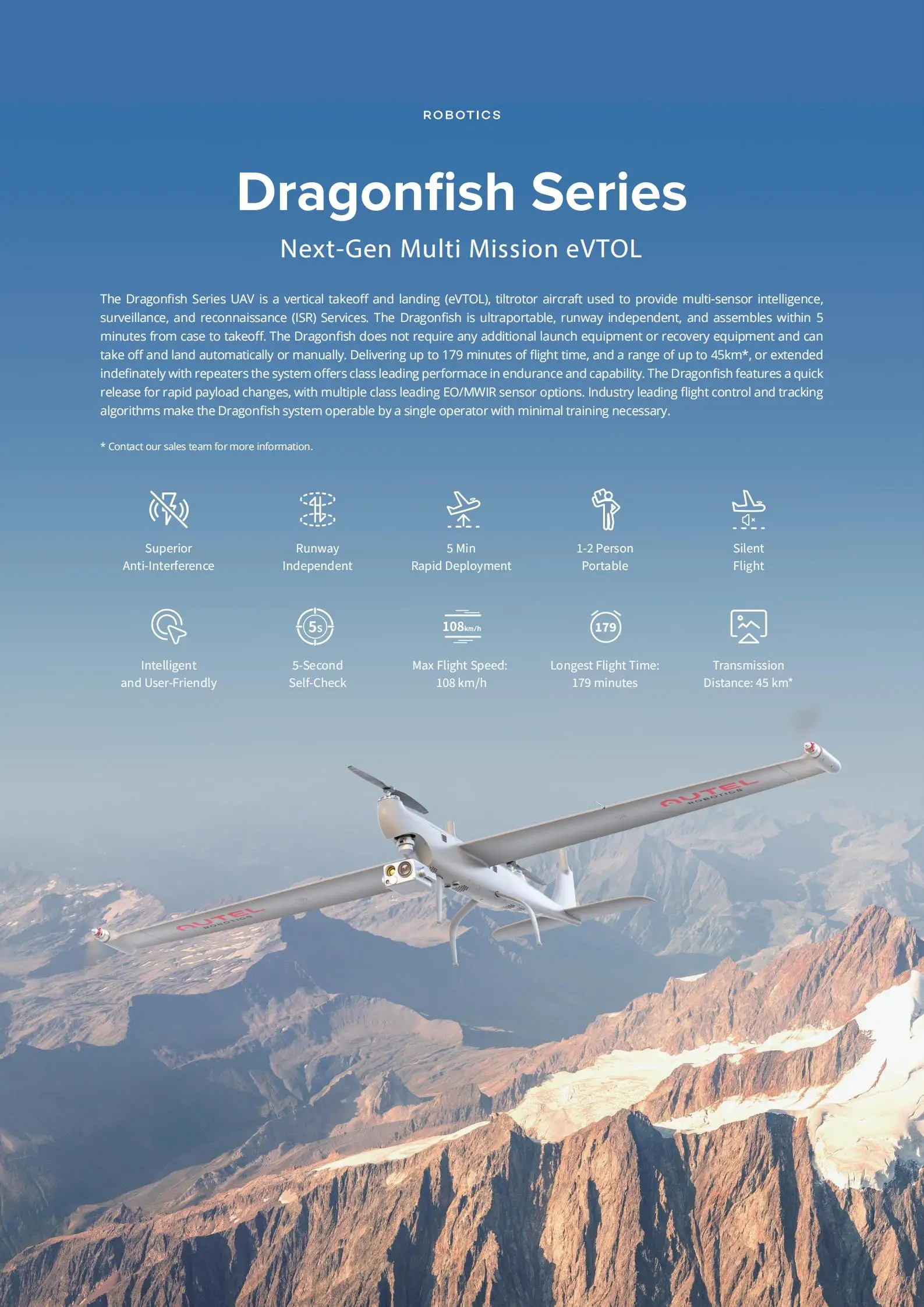 Autel Dragonfish Series Multi Mission EVTOL Vertical Takeoff Landing ...