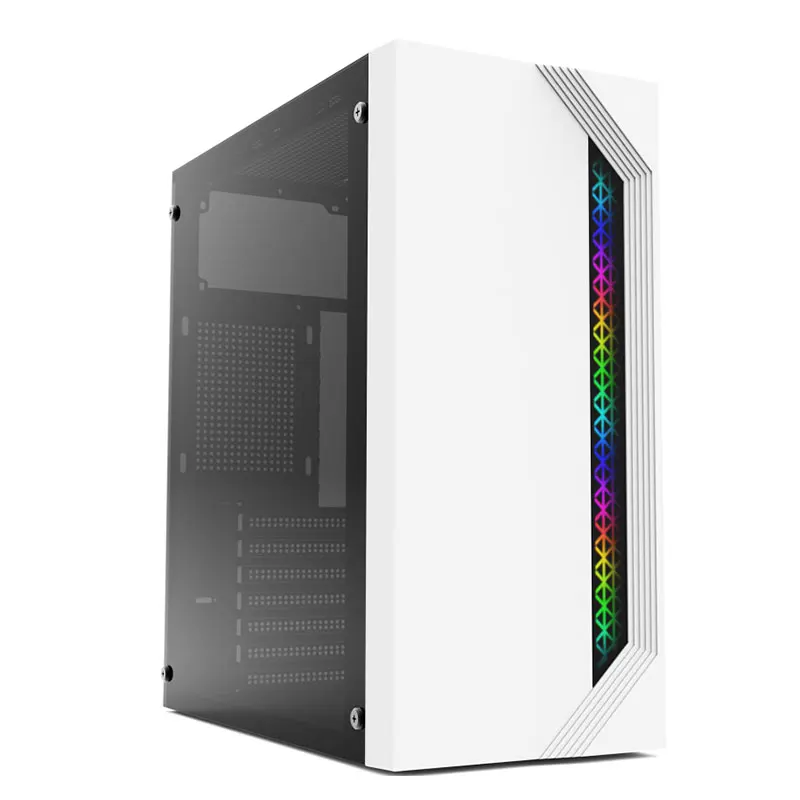 Atx Full Tower White Transparent Side Panel Gaming Pc Case Glass Side ...