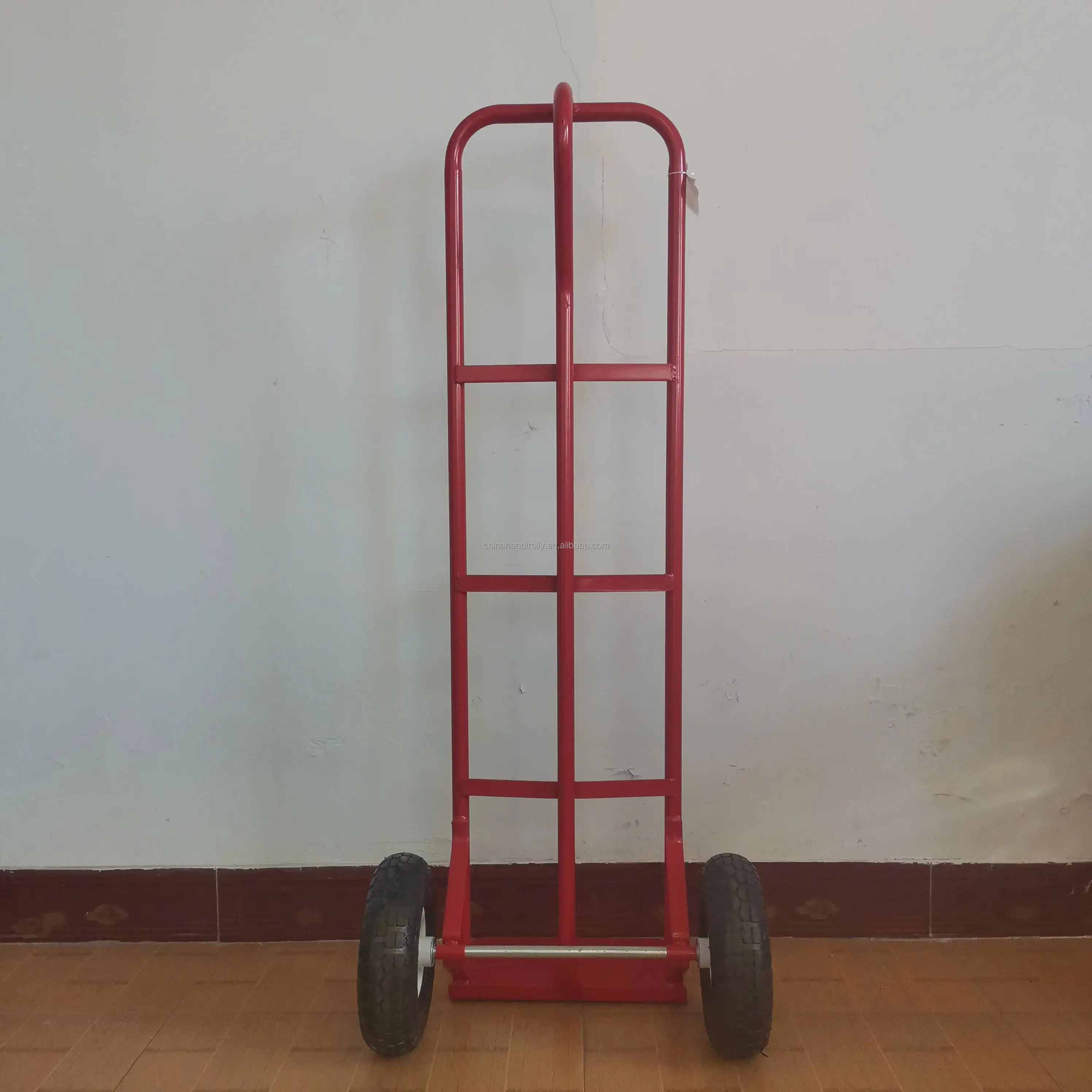 Red Pneumatic Tire Trolley Hand Pull Trolley Heavy-duty Trolleys ...