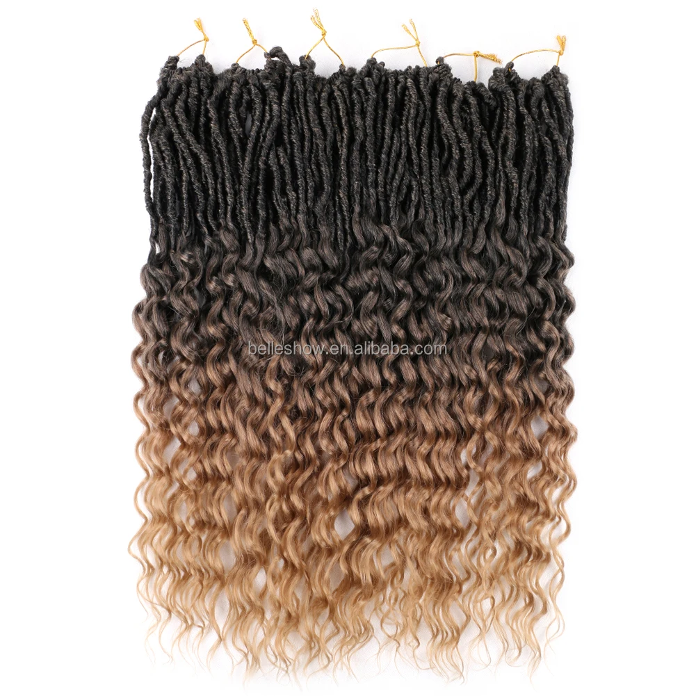 Pre Looped Deep Faux Locs Crochet Braids Deep Curly Locs Hot Sell 24 ...