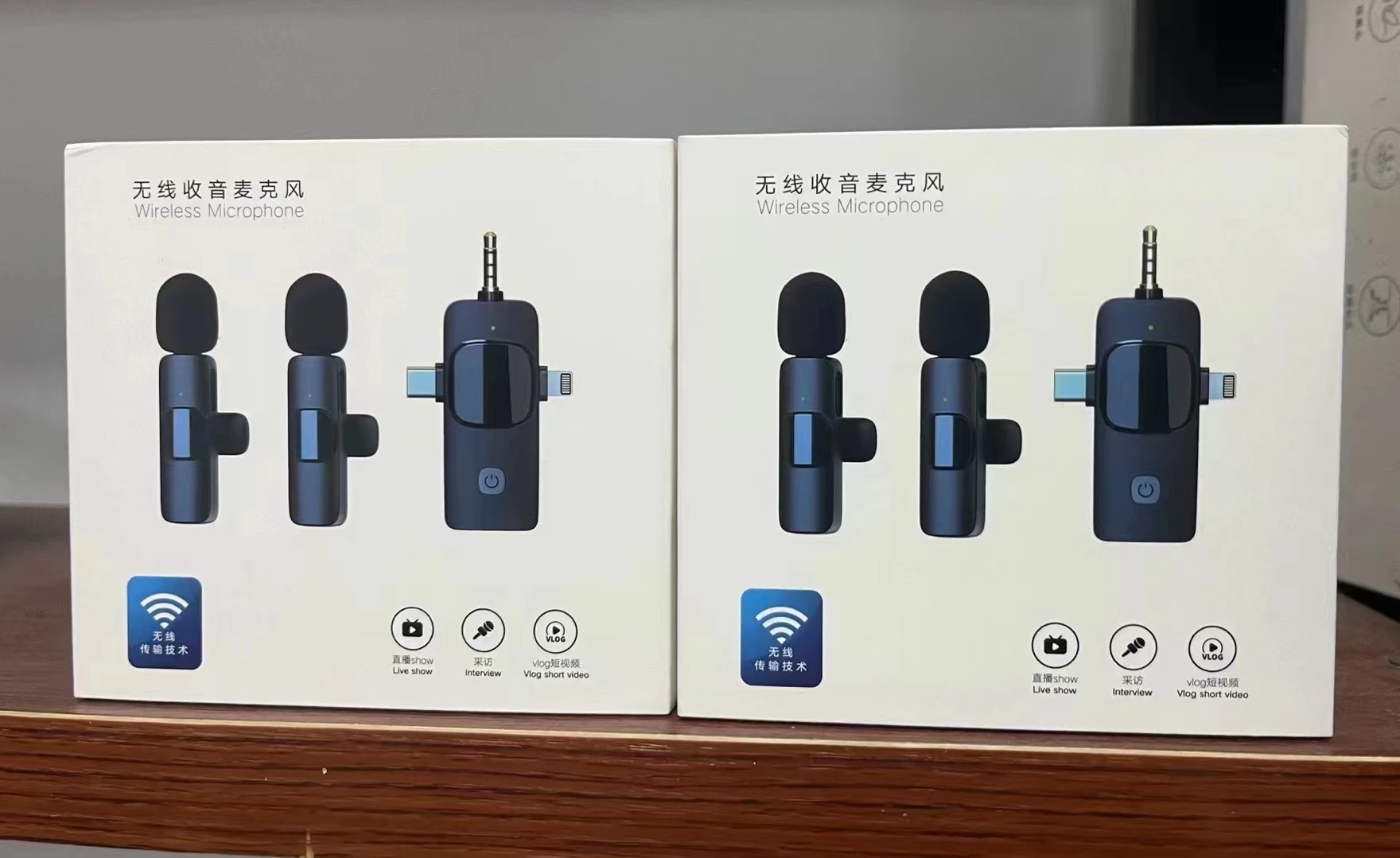 K15 Wireless Microphone 3 In 1 Wireless Dual Microphone For 3.5mm For Type-c For Iphone - Buy 3 ...