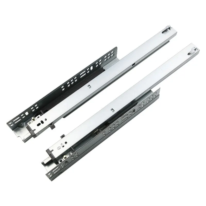 Three-Section Bottom-Mounted Silent Guide Rail Plastic Slide Rail ...
