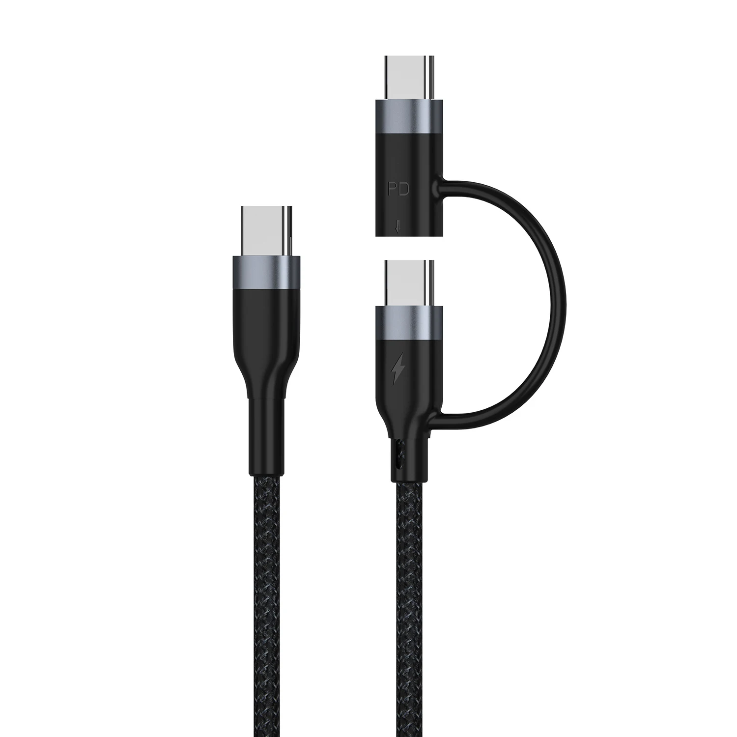 Type C PD data cable 2 in 1 PD fast charging cable 1 drag 2 PD flash charging 20W for Huawei ...