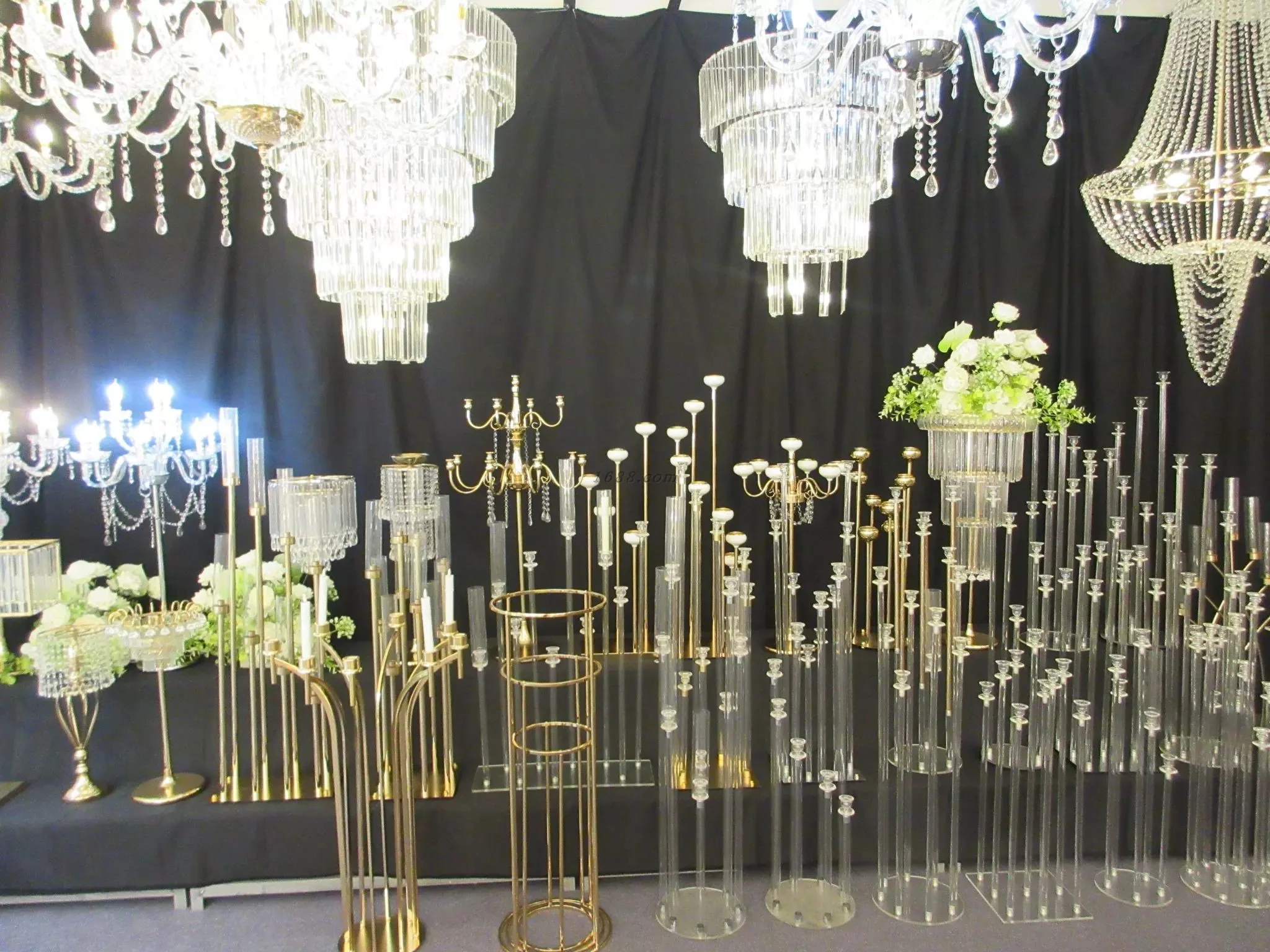 Modern Acrylic Clear Candle Holder Wedding Decoration Table Centerpiece ...