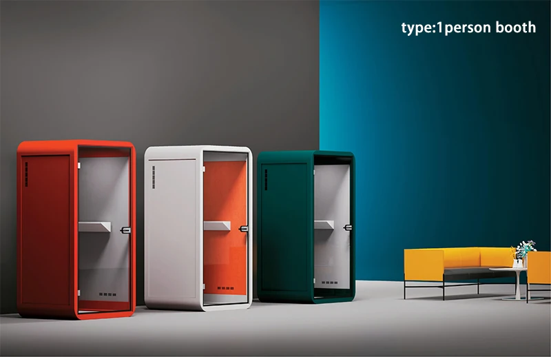 Commercial Furniture Indoor Privacy Acoustic Office Pods 4 Person Phone ...