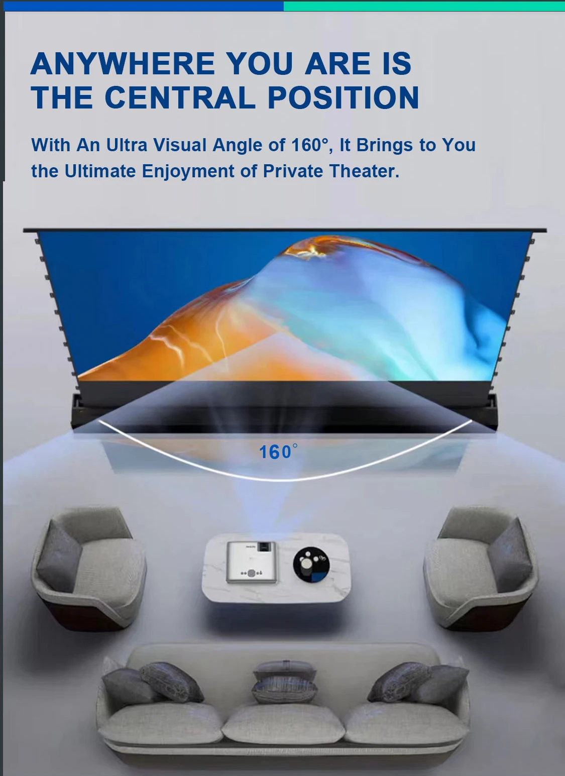 Wupro Brand New Cbsp 120 Inch Alr Pull Up Projector Screen Motorized ...