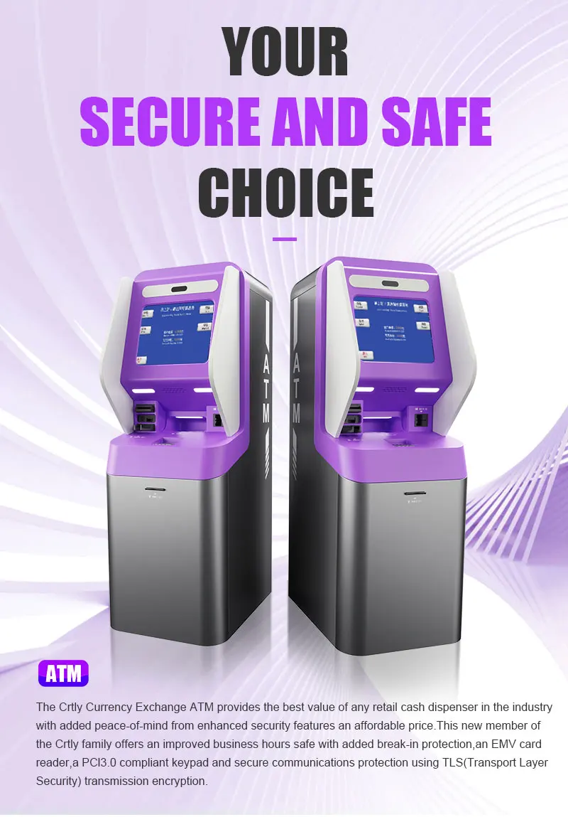 Customized Automatic ATM Deposit and Withdraw Machine