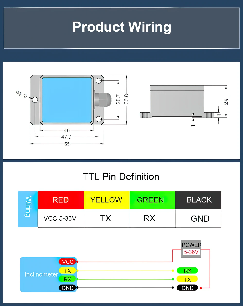 Witmotion SINDT-RS485 MEMS Tech Gyroscope for Industrial Use