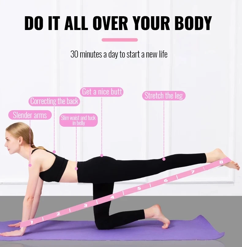 High Elastic Digital Tension Stretch Resistance Band Exercise Belt ...