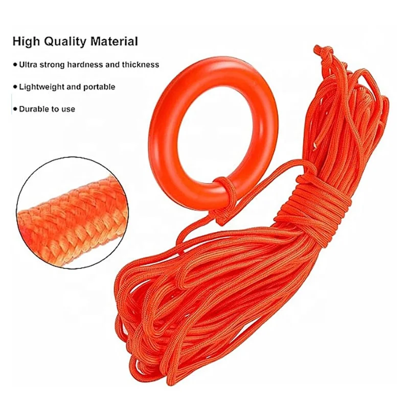 2.5kg Marine Life Ring Buoy With Reflective Tape Grab Lines Boat Safety ...