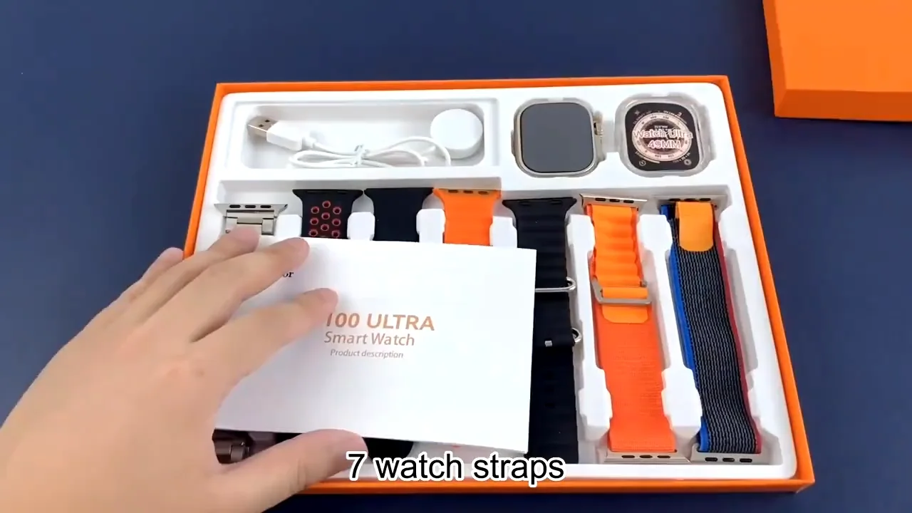 S100 T900 Y20 Ultra Smartwatch Full Touch Screen 7 In 1 Multiple Straps ...