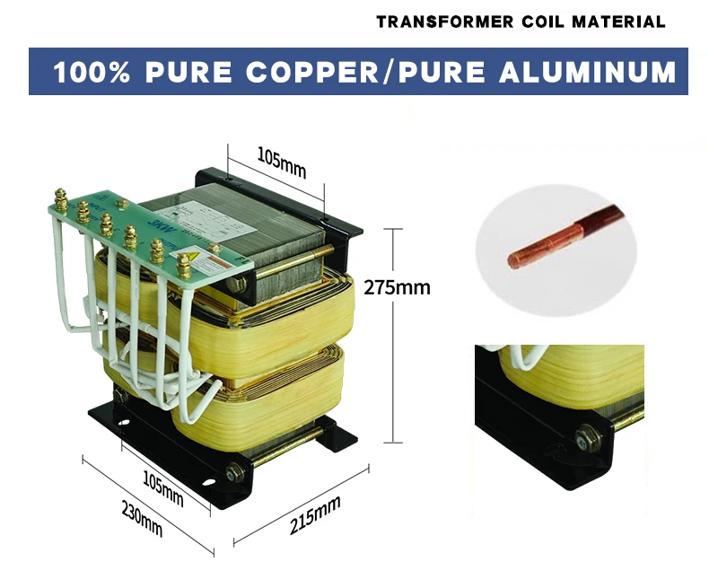 High Tension Copper Aluminium Wire Transformer for UV Curing Lamps