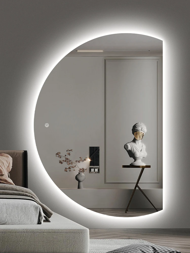 Half Circle Decorative Wall Led Backlit Bathroom Mirrors With ...